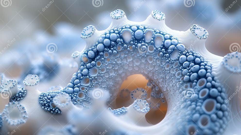 Exploring Intricate Blue Bubble Patterns in Fluid Dynamics Art Stock ...