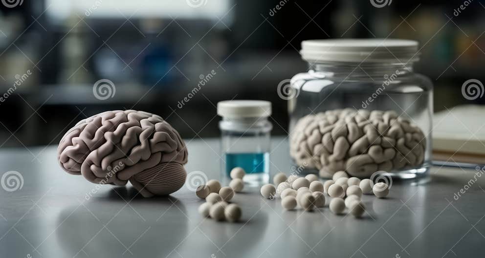 Exploring the Intricate Complexity of the Human Brain Stock Illustration - Illustration of ...