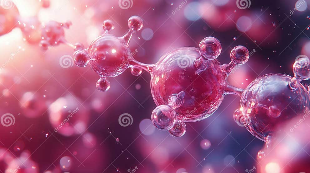Exploring the Intricate Interactions of Colorful Molecules Stock Image ...