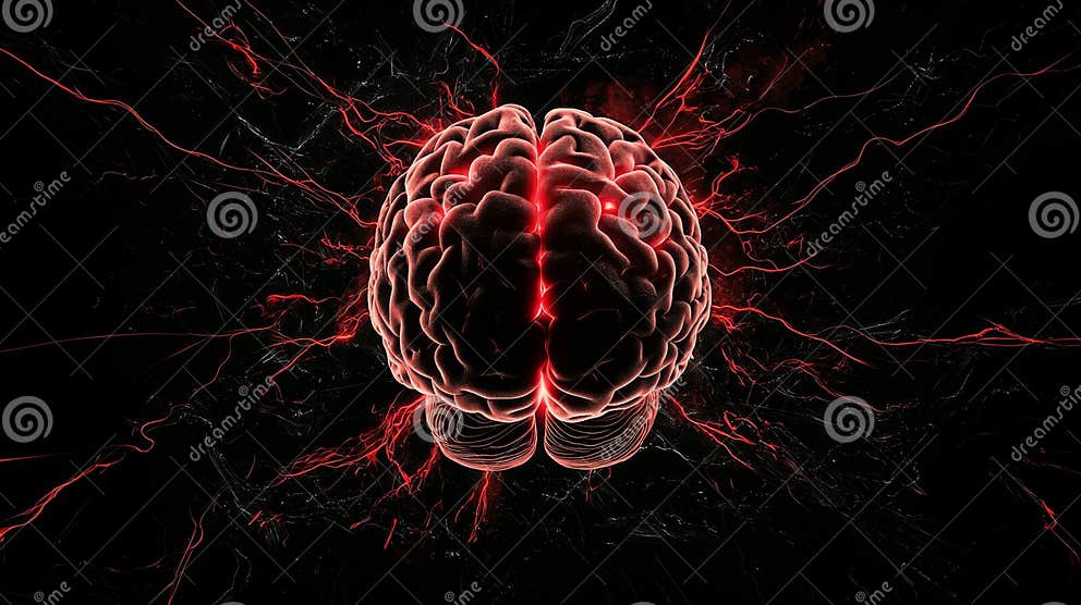 Exploring the Intricate Neural Connections in a Vibrant, Electric Brain ...