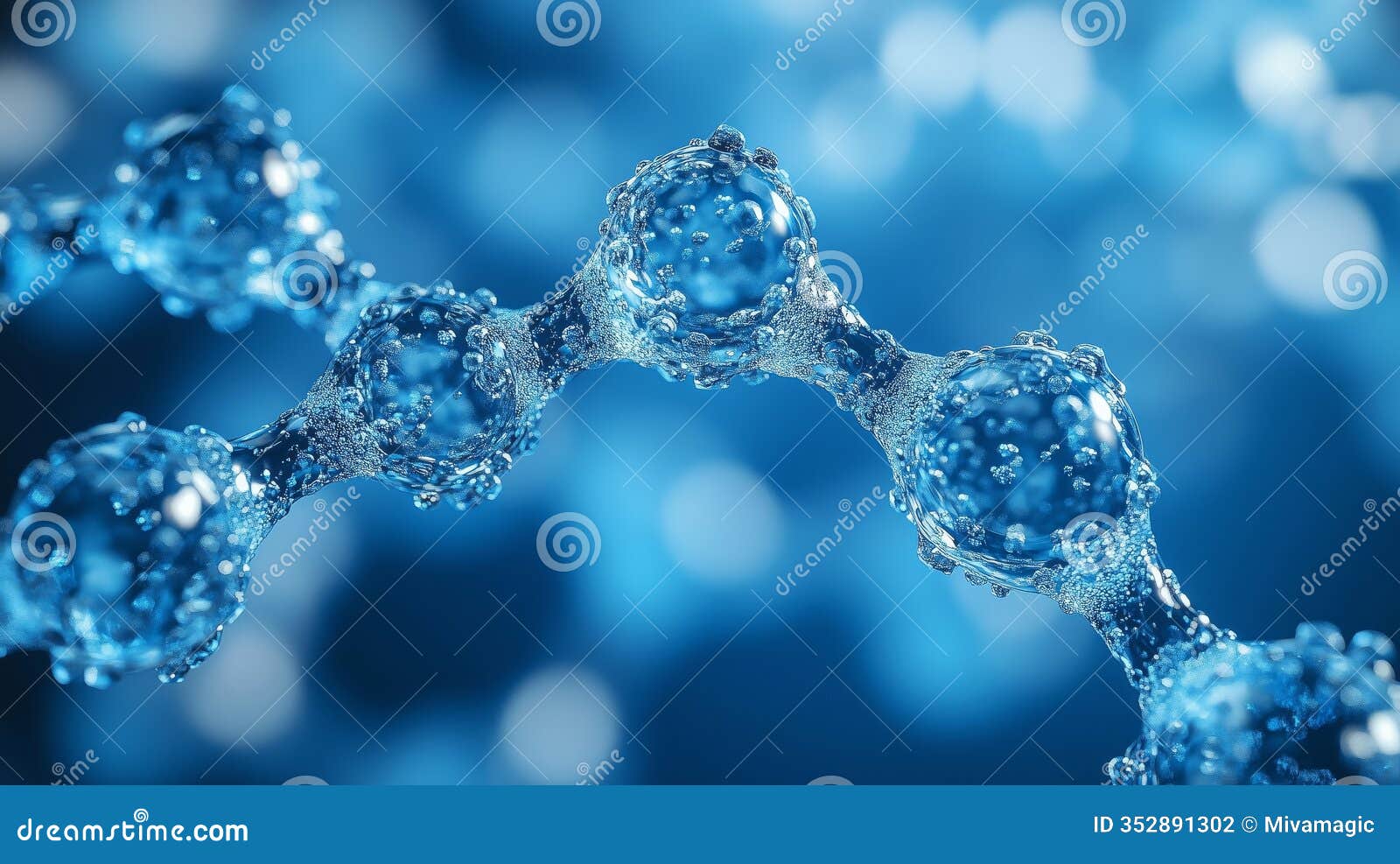 Exploring the Intricate Structure of Water Molecules in Science Stock ...