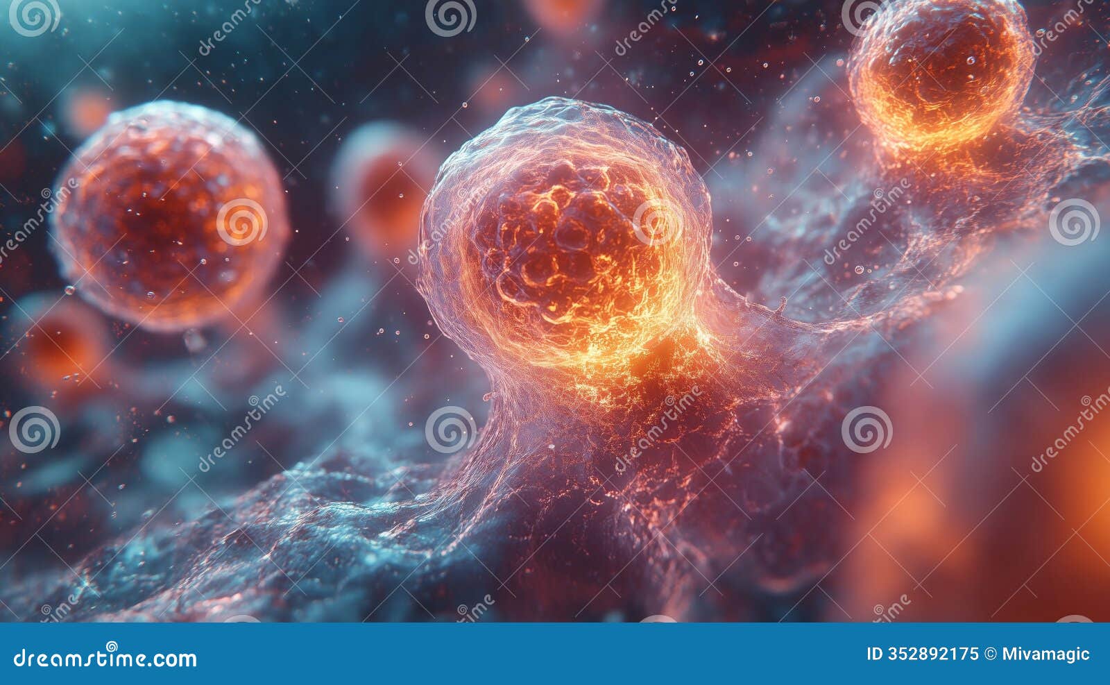 Exploring the Intricate World of Microscopic Cellular Life Stock Image ...
