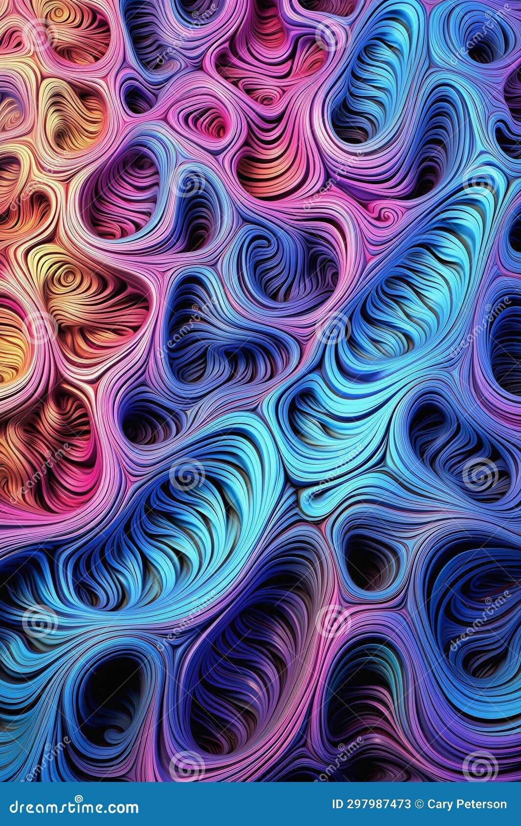 Exploring the Intricate World of Quantum Waves: a Closeup Look a Stock ...