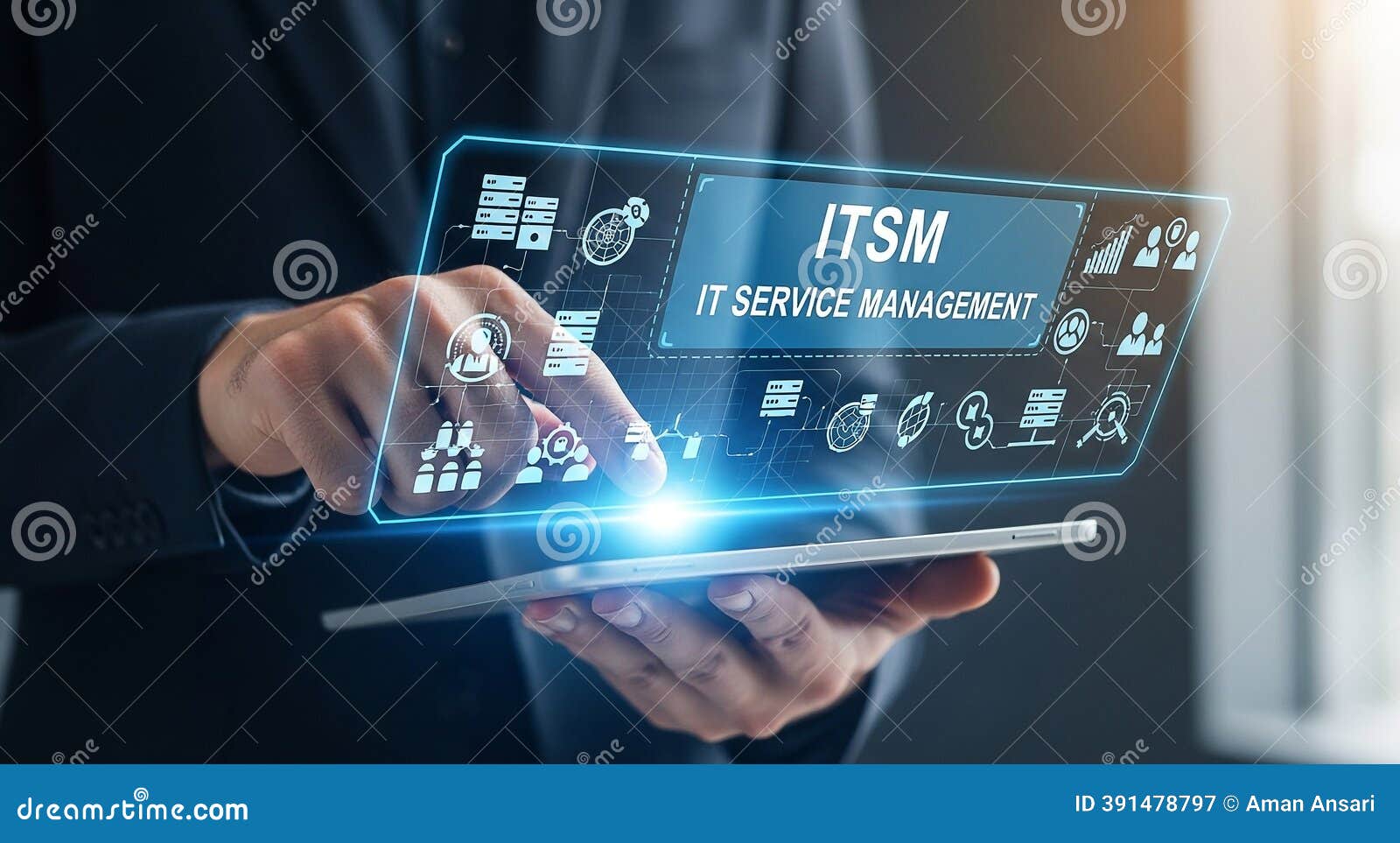 ITSM IT Service Management Technology Information Cartoon Vector ...