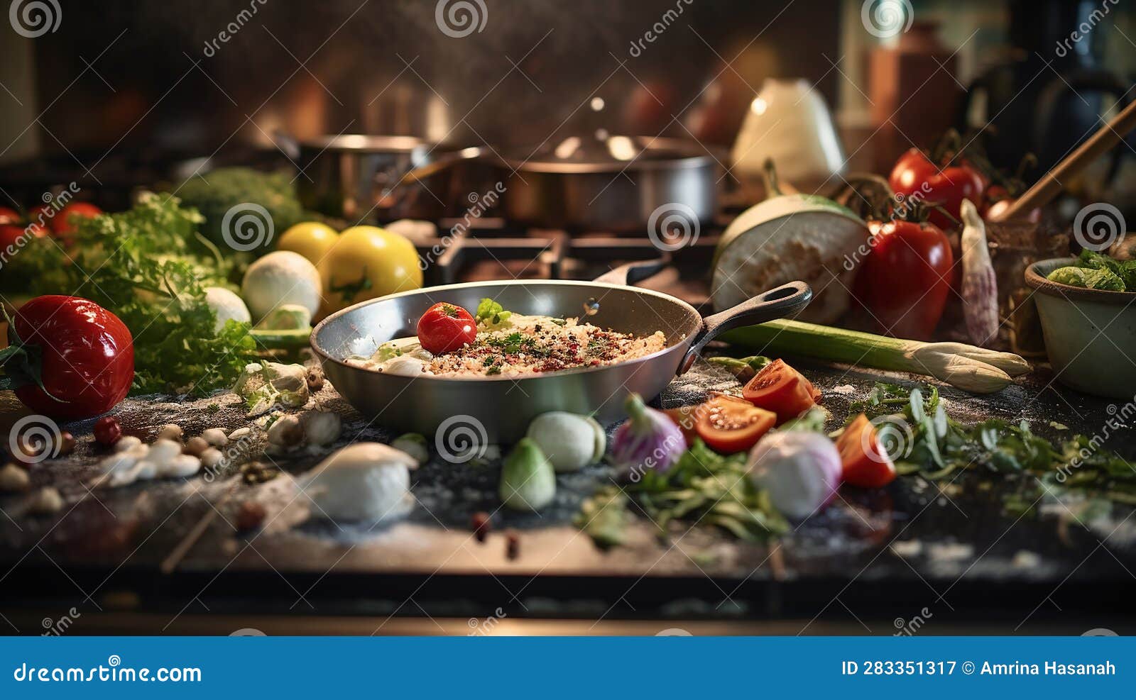 Exploring the Joy of Cooking and Food Creation. Generative Ai Stock ...