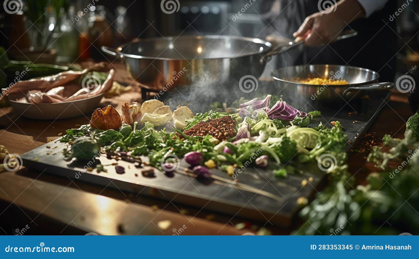 Exploring the Joy of Cooking and Food Creation. Generative Ai Stock ...