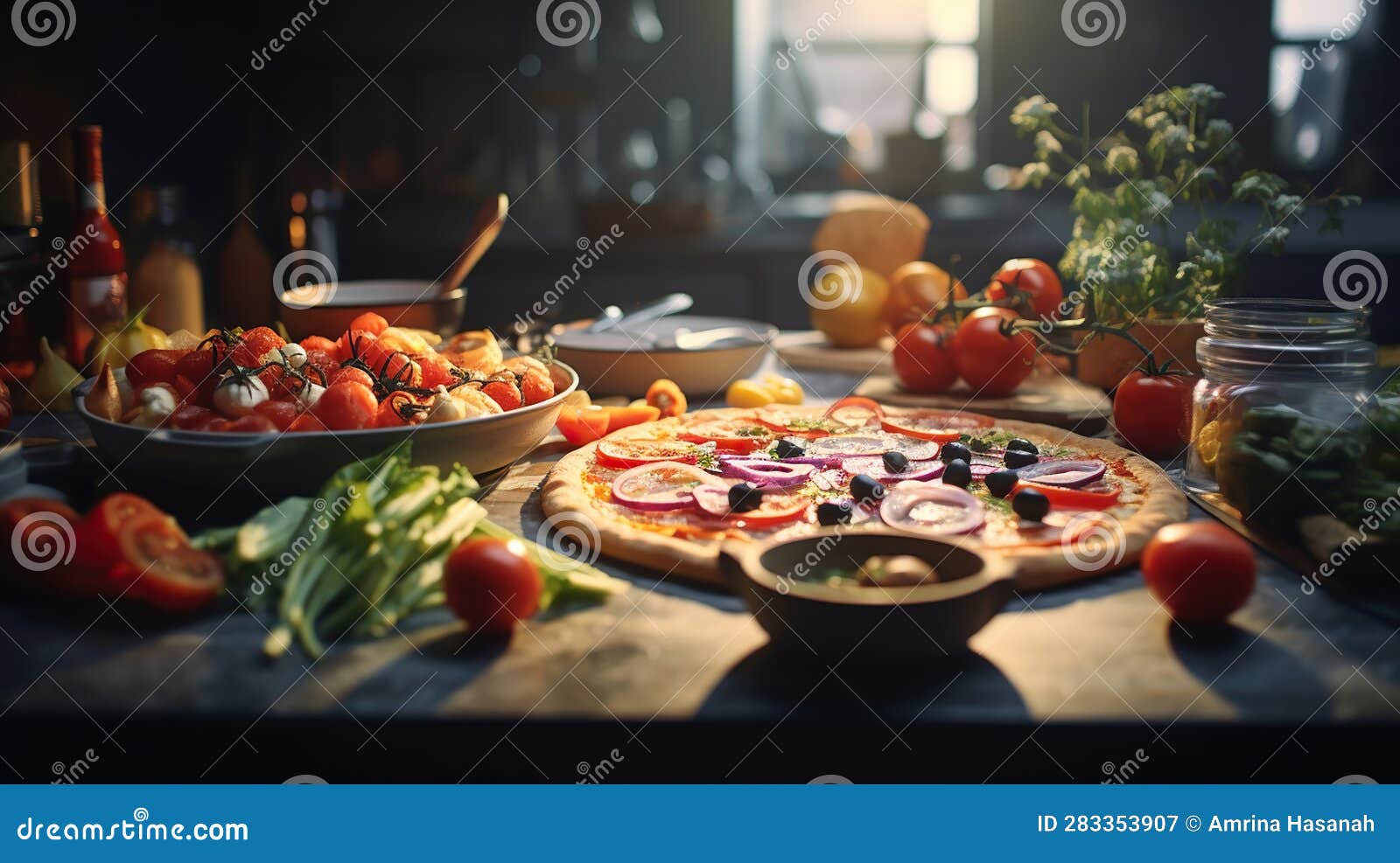 Exploring the Joy of Cooking and Food Creation. Generative Ai Stock ...