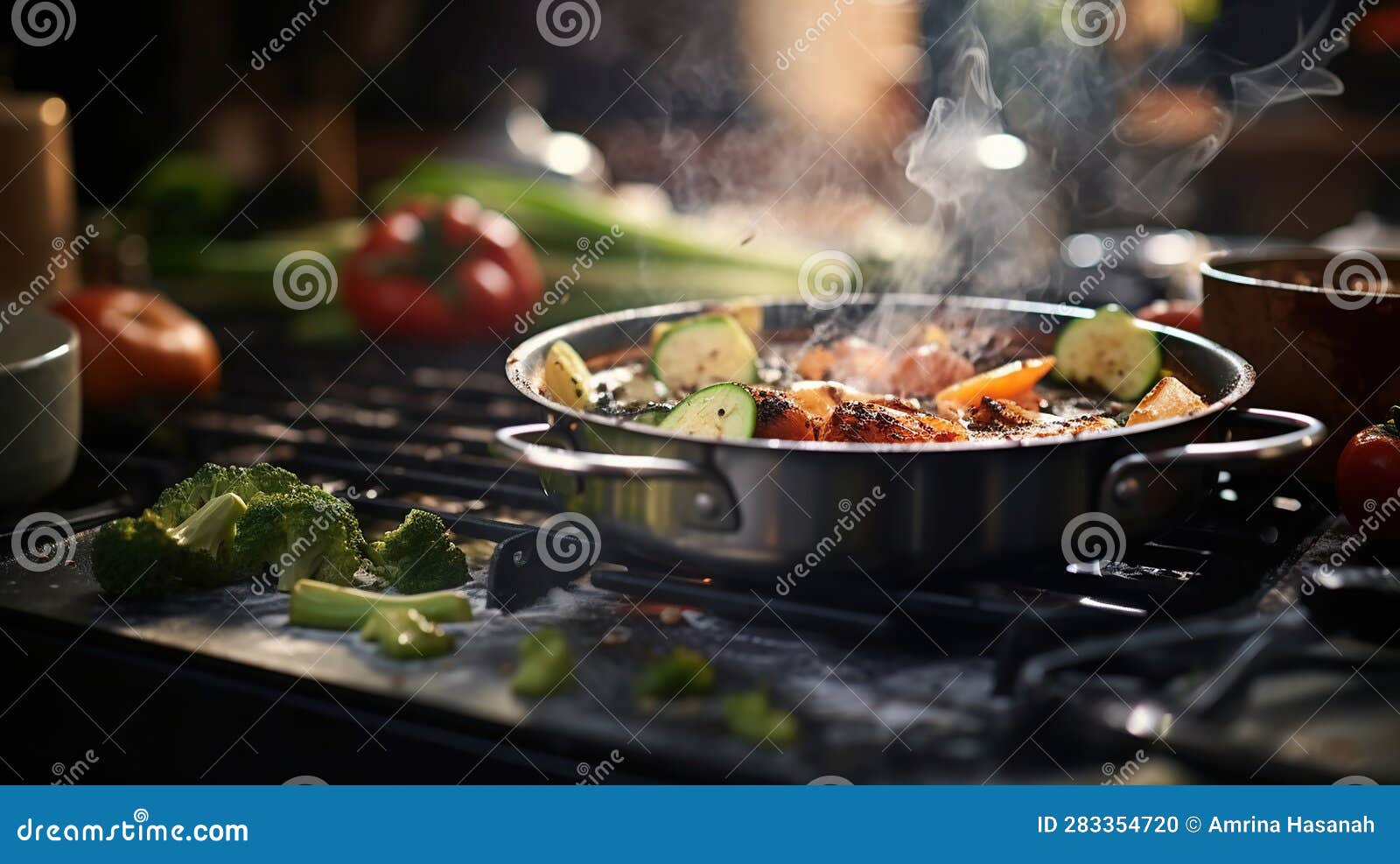 Exploring the Joy of Cooking and Food Creation. Generative Ai Stock ...