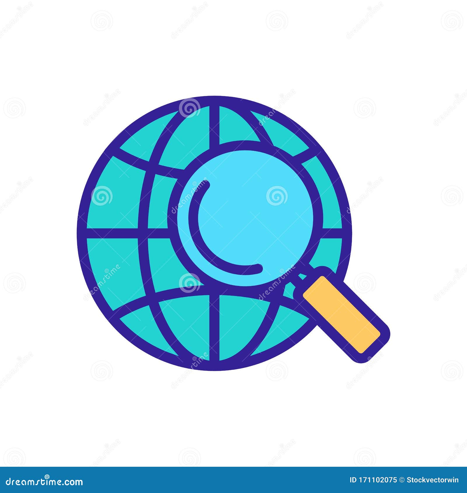 Exploring the Land Icon Vector. Isolated Contour Symbol Illustration ...