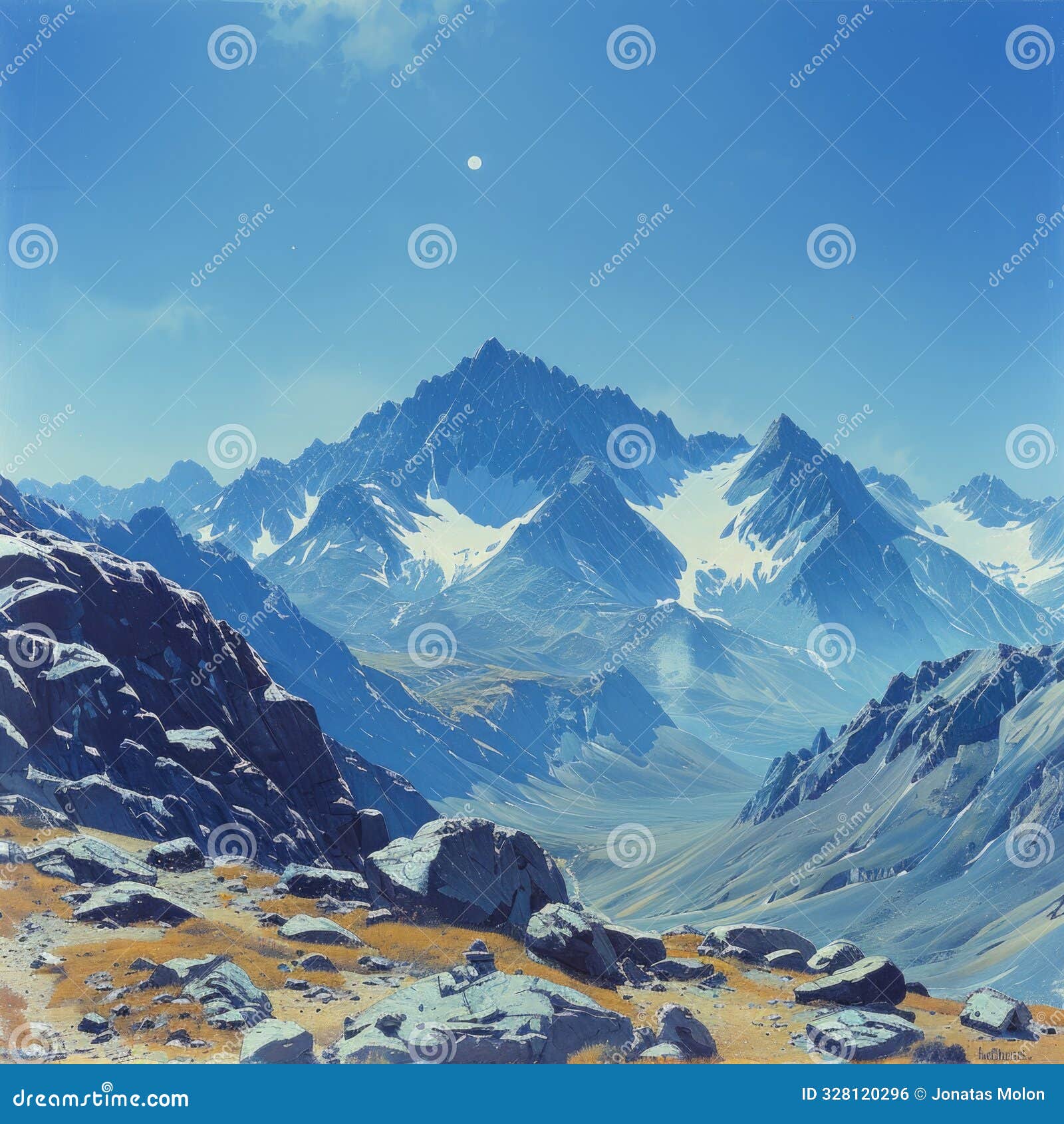 Exploring Majestic Mountain Ranges Under a Clear Blue Sky: a Journey ...