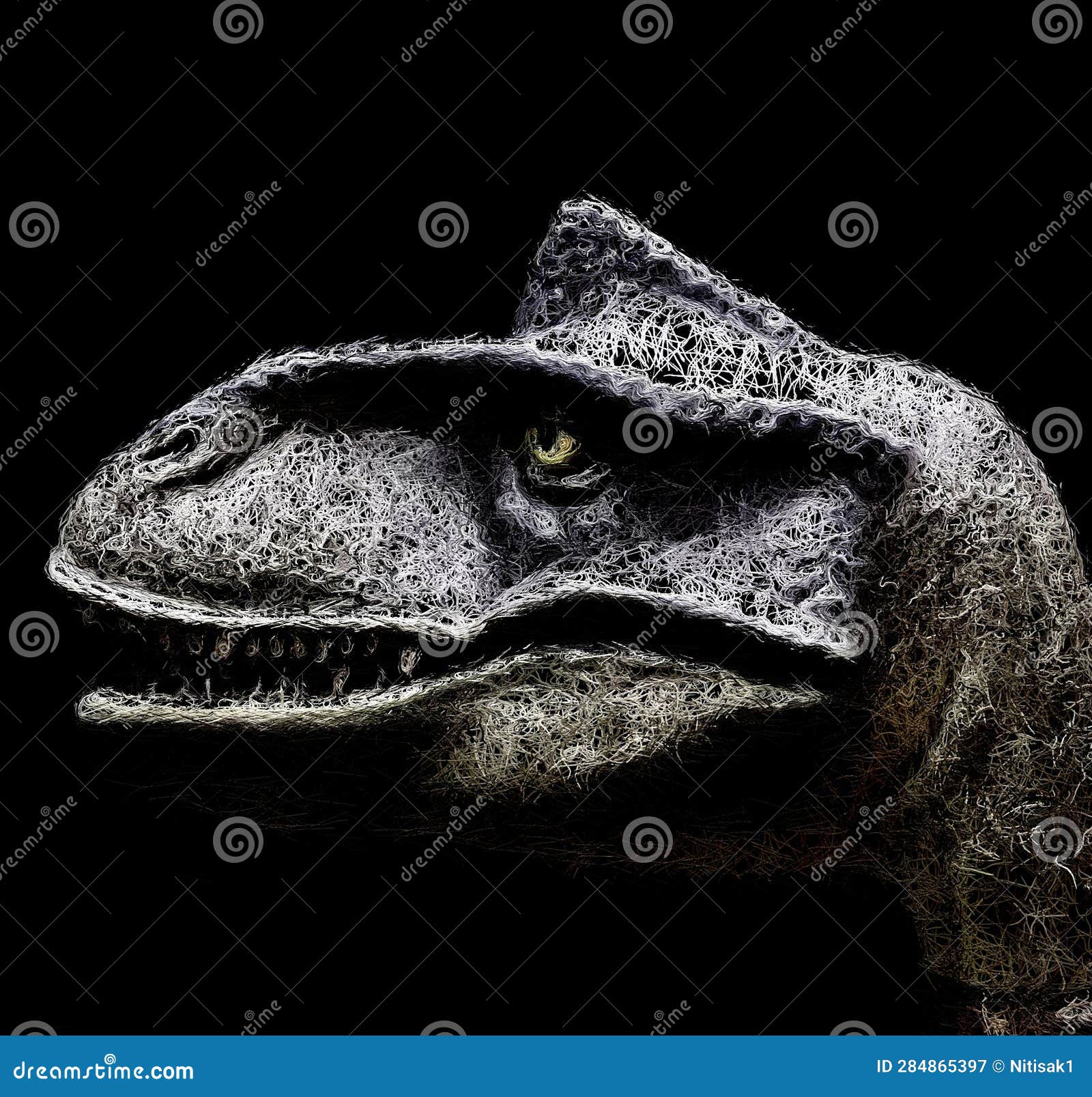 World of Dinosaur Line Art in Captivating Visuals Stock Illustration ...