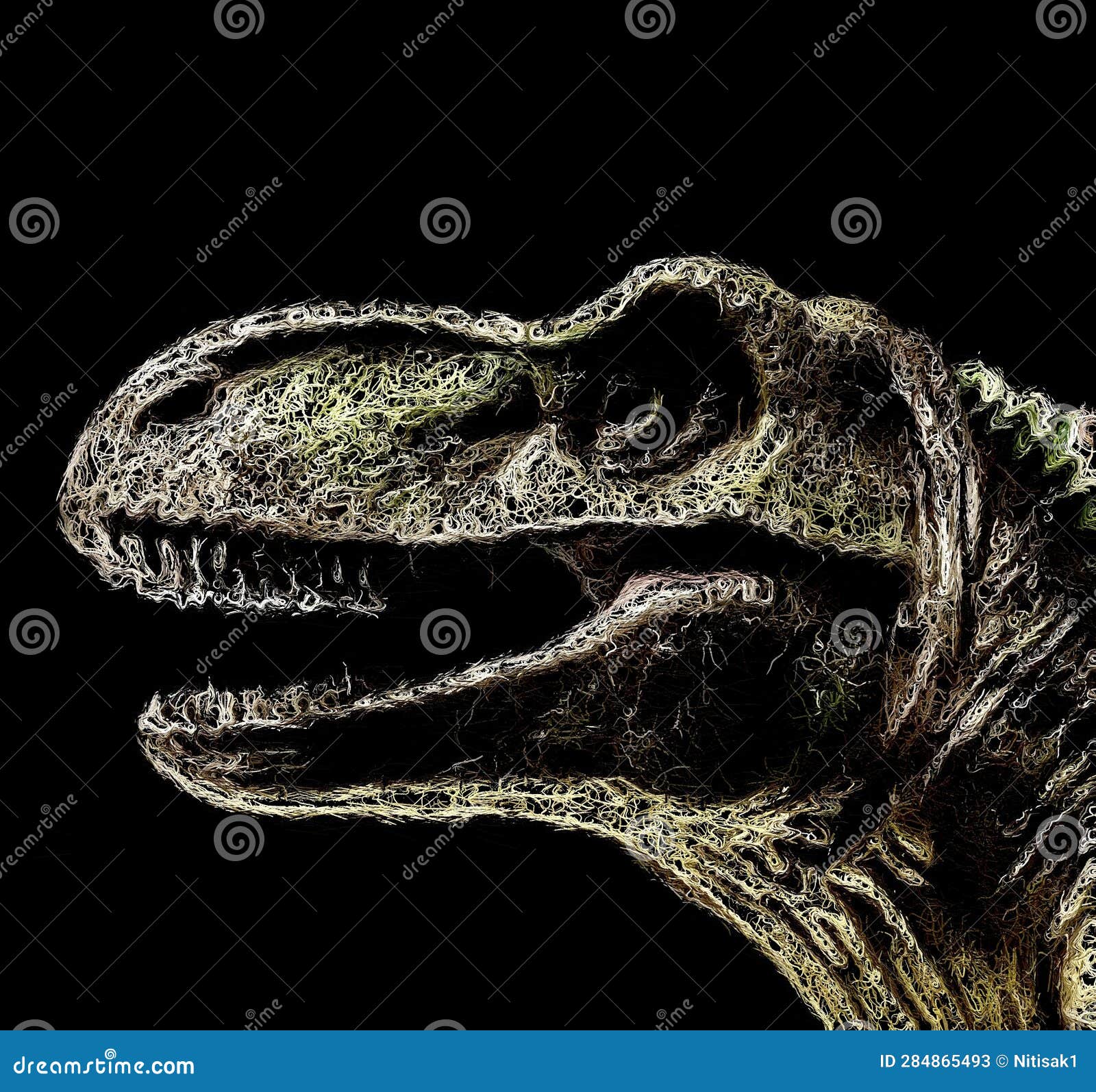 World of Dinosaur Line Art in Captivating Visuals Stock Illustration ...
