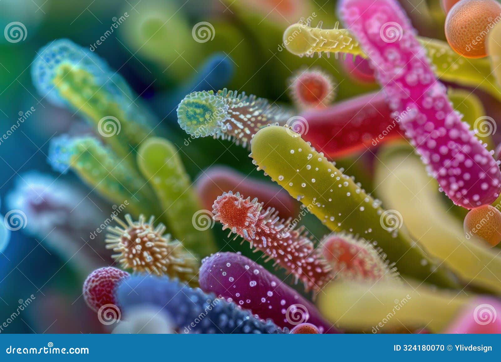 Exploring the Microscopic World of Bacteria Stock Illustration ...