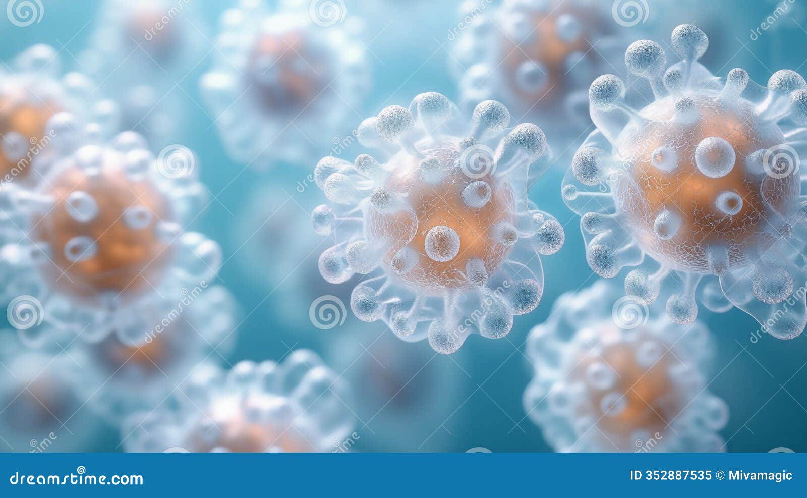Exploring the Microscopic World of Viral Structures and Infection Stock ...