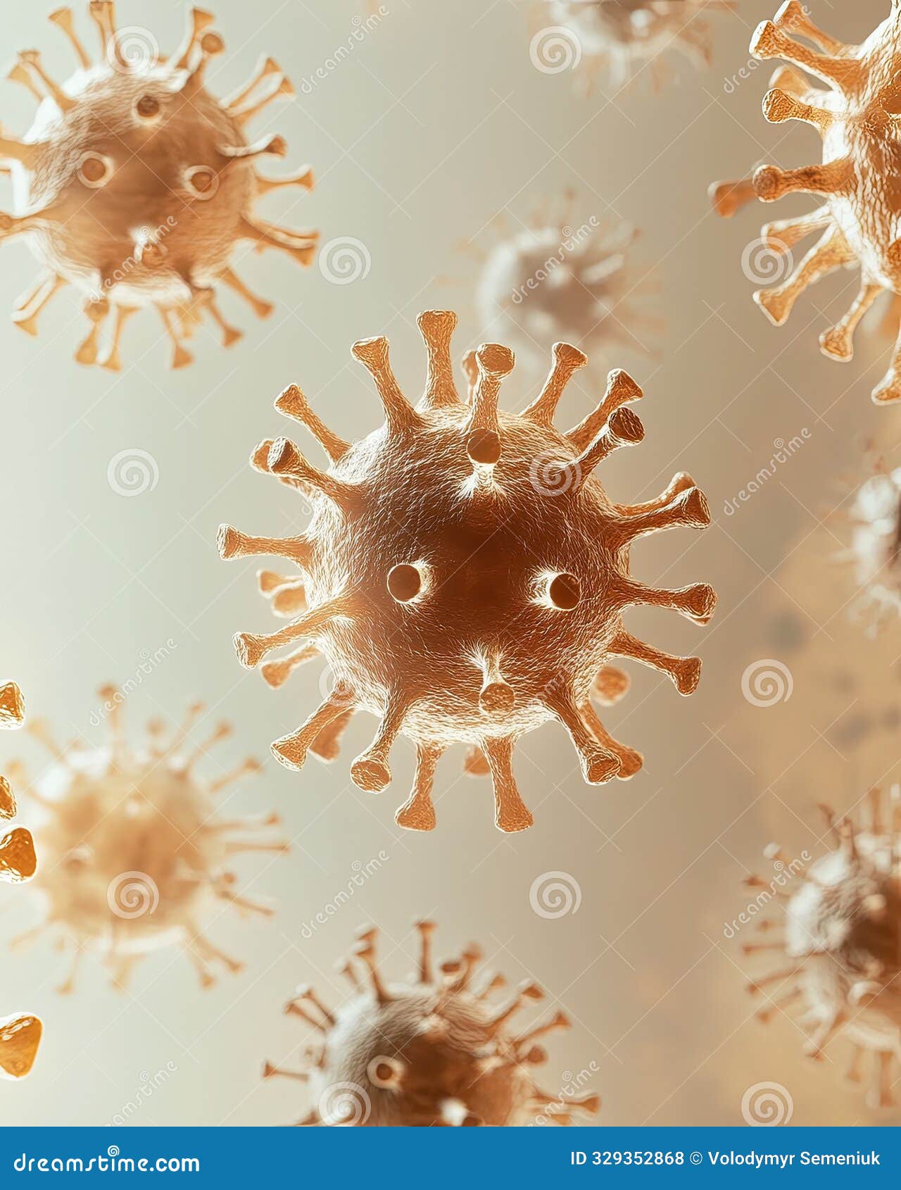 Exploring the Microworld of Flu Viruses Illuminated Against a Soft ...