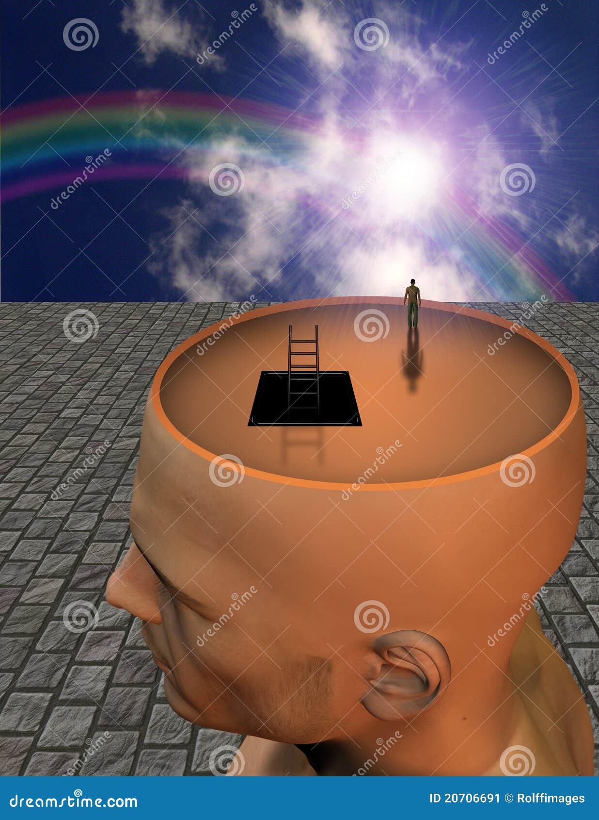 Exploring Mind stock illustration. Illustration of conceptual - 20706691