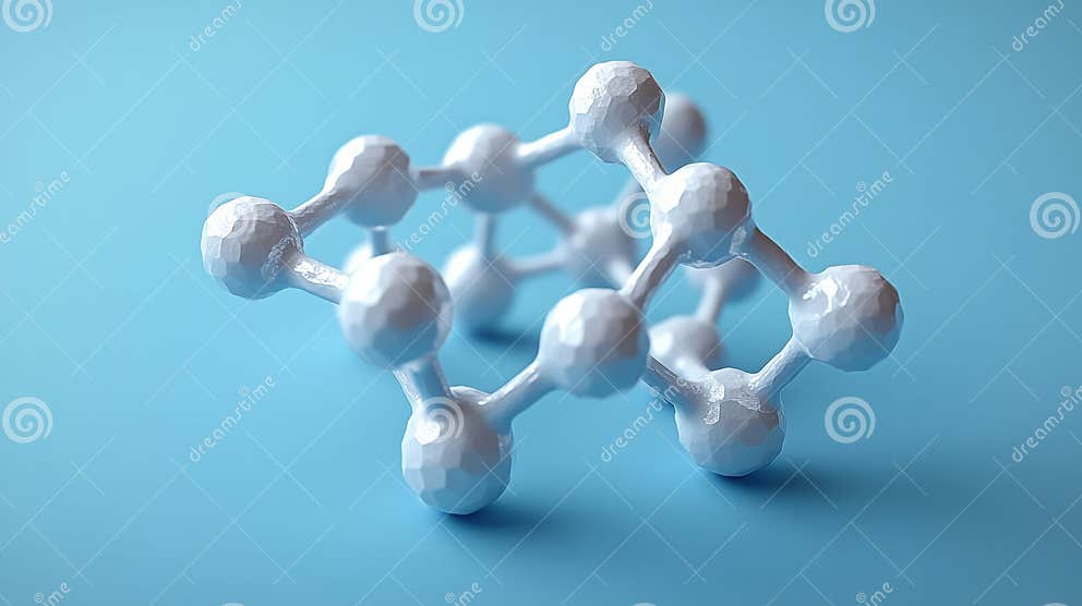 Exploring Molecular Structures in a Blue Scientific Setting Stock Photo ...