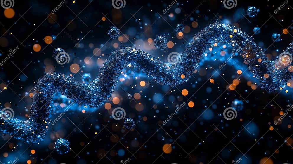 Exploring Molecular Waves and Light Effects in Abstract Science Stock ...