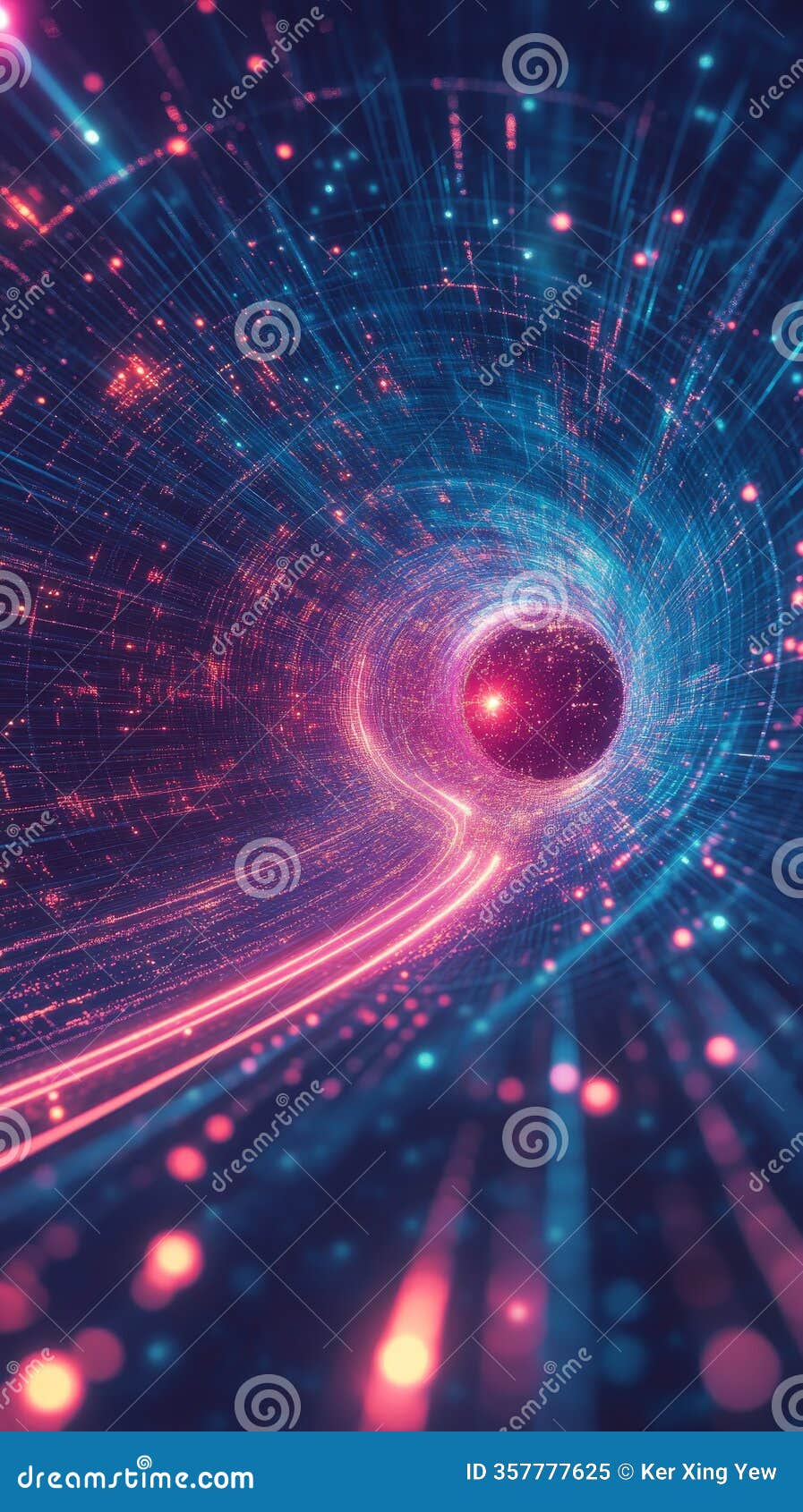 Exploring the Mystical Dimensions of Space and Time through a Neon ...