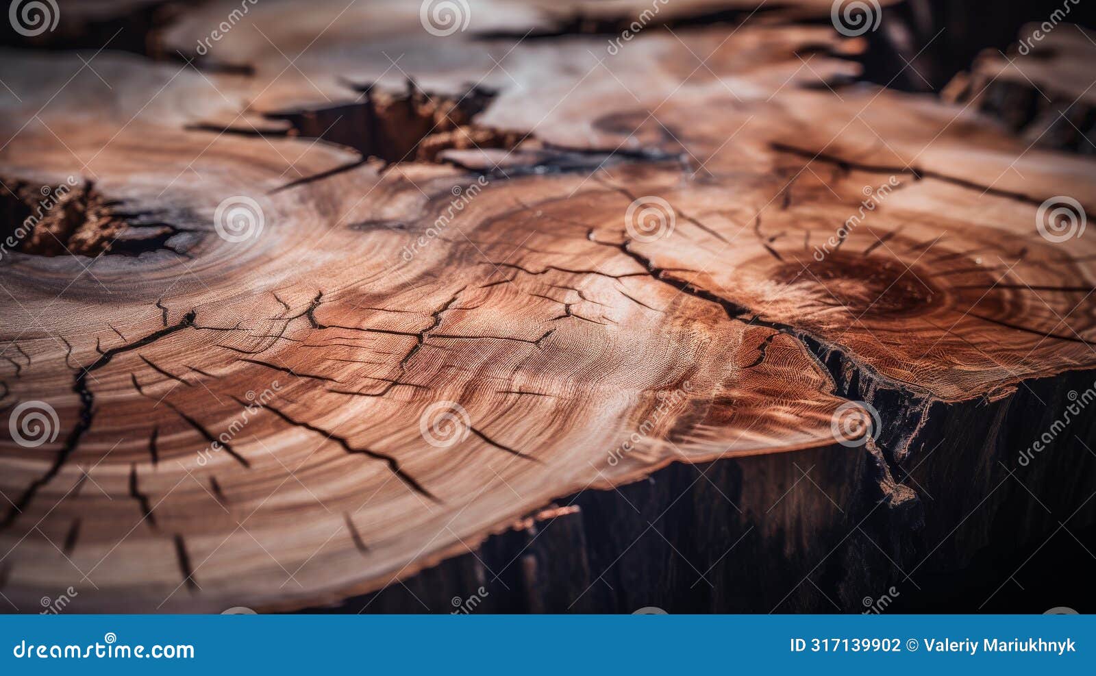 Exploring the Natural Patterns and Textures in a Cut Wood Log Section ...