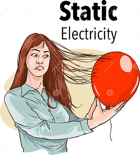Exploring the Nature of Static Electricity Vector Illustration Stock ...