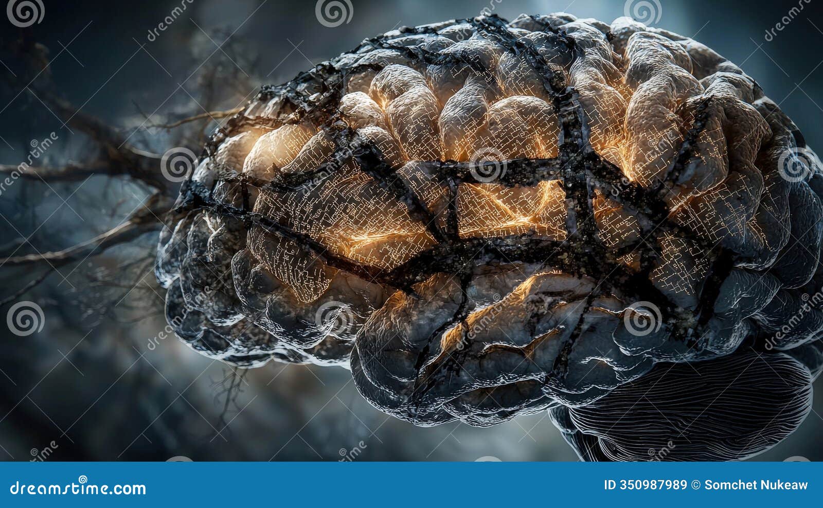 Exploring Neural Networks Brain Folds and Connections Scientific Study ...