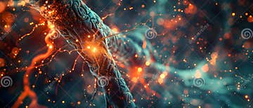 Exploring Neural Pathways and Cognitive Functions through Closeup Brain Scan Images. Concept ...