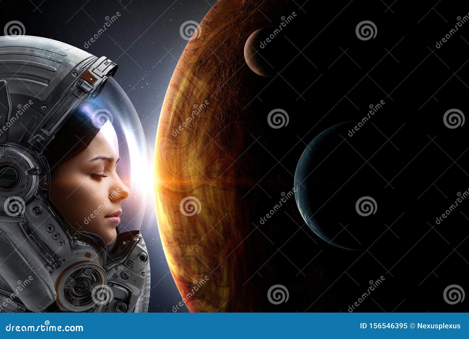 Exploring Outer Space. Mixed Media Stock Image - Image of orbit, planet ...