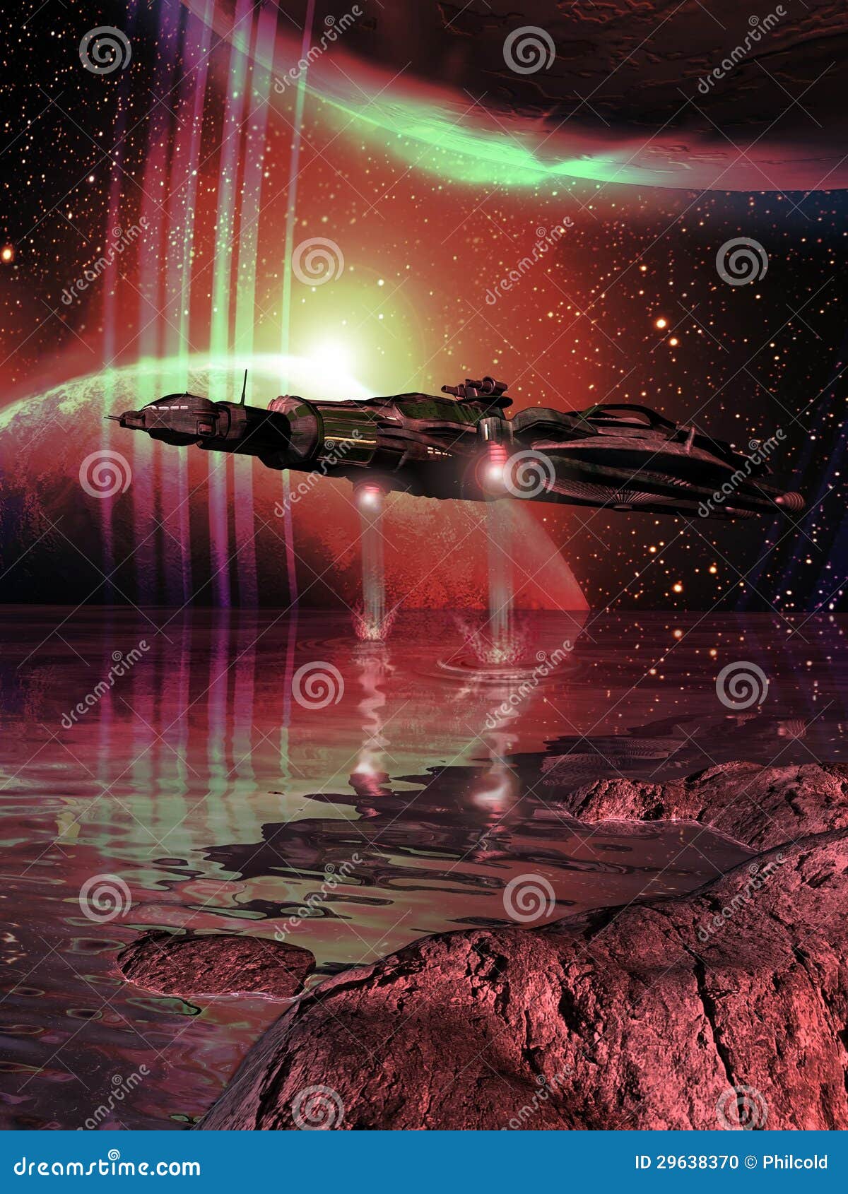 Exploring planets stock illustration. Illustration of alien - 29638370