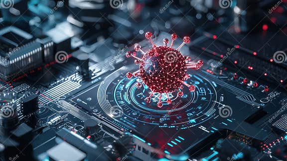 Exploring Quantum Algorithms a Digital Artwork Depicting Virus ...