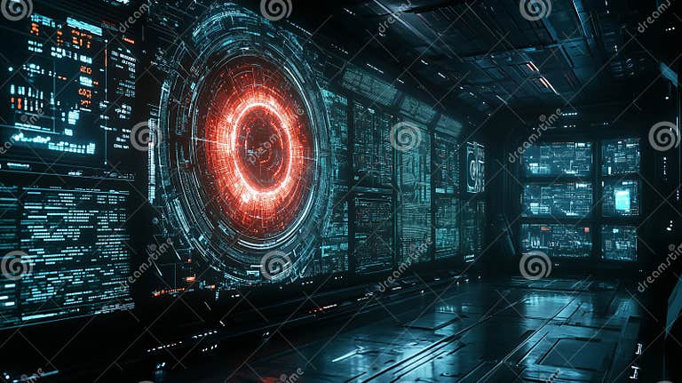 Exploring Quantum Cryptography and Futuristic Data Interfaces Stock ...