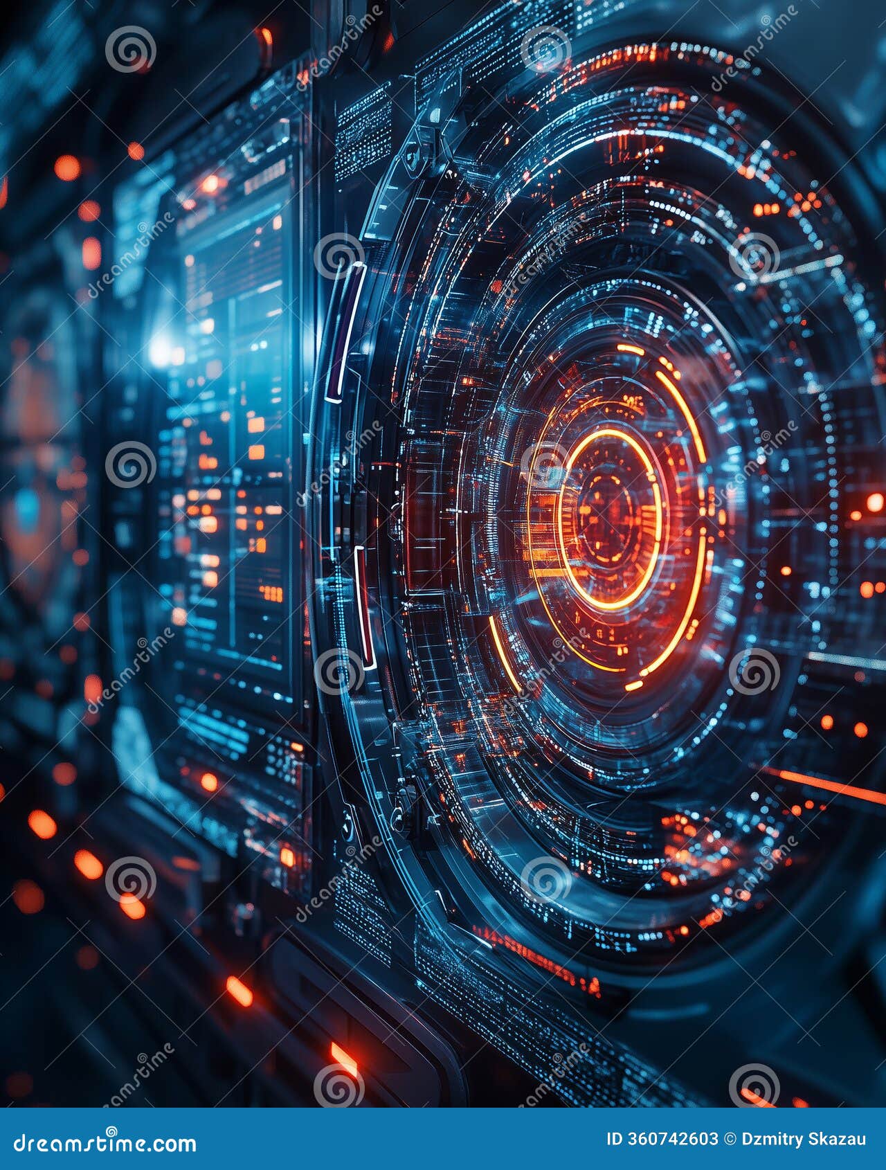 Exploring Quantum Cryptography and Futuristic Data Interfaces Stock ...