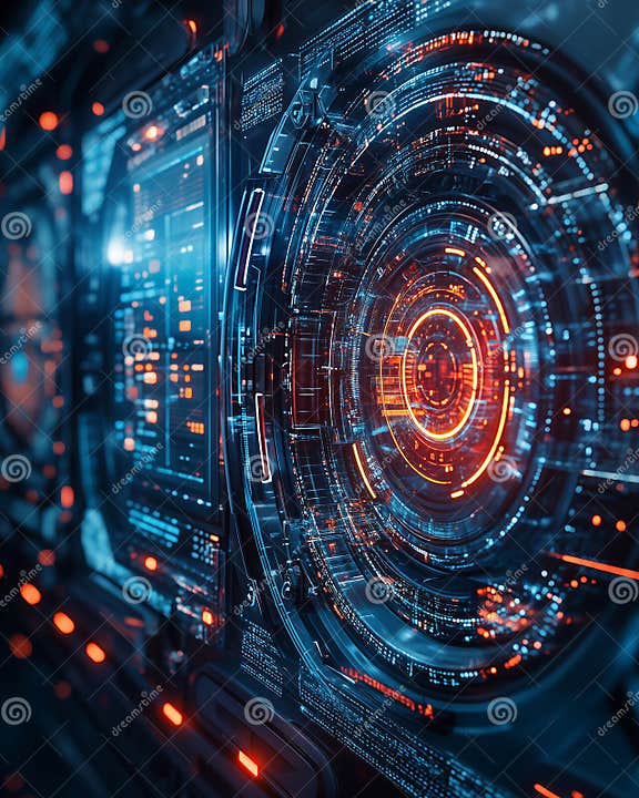 Exploring Quantum Cryptography and Futuristic Data Interfaces Stock Image - Image of innovation ...