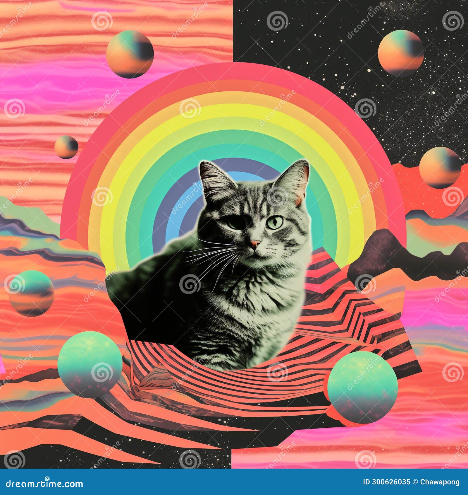 Exploring Risograph Aesthetics in Cat Form Stock Illustration ... Exploring Risograph Aesthetics in Cat Form Stock Illustration ...