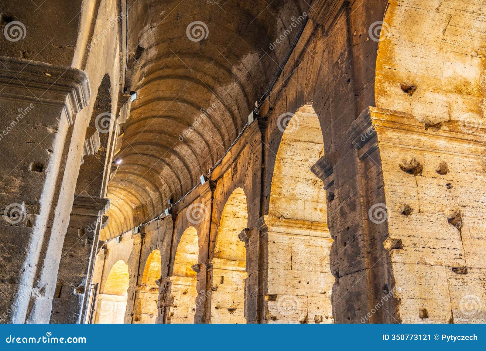 Exploring Rome S Ancient Colosseum Arches Stock Image - Image of ...