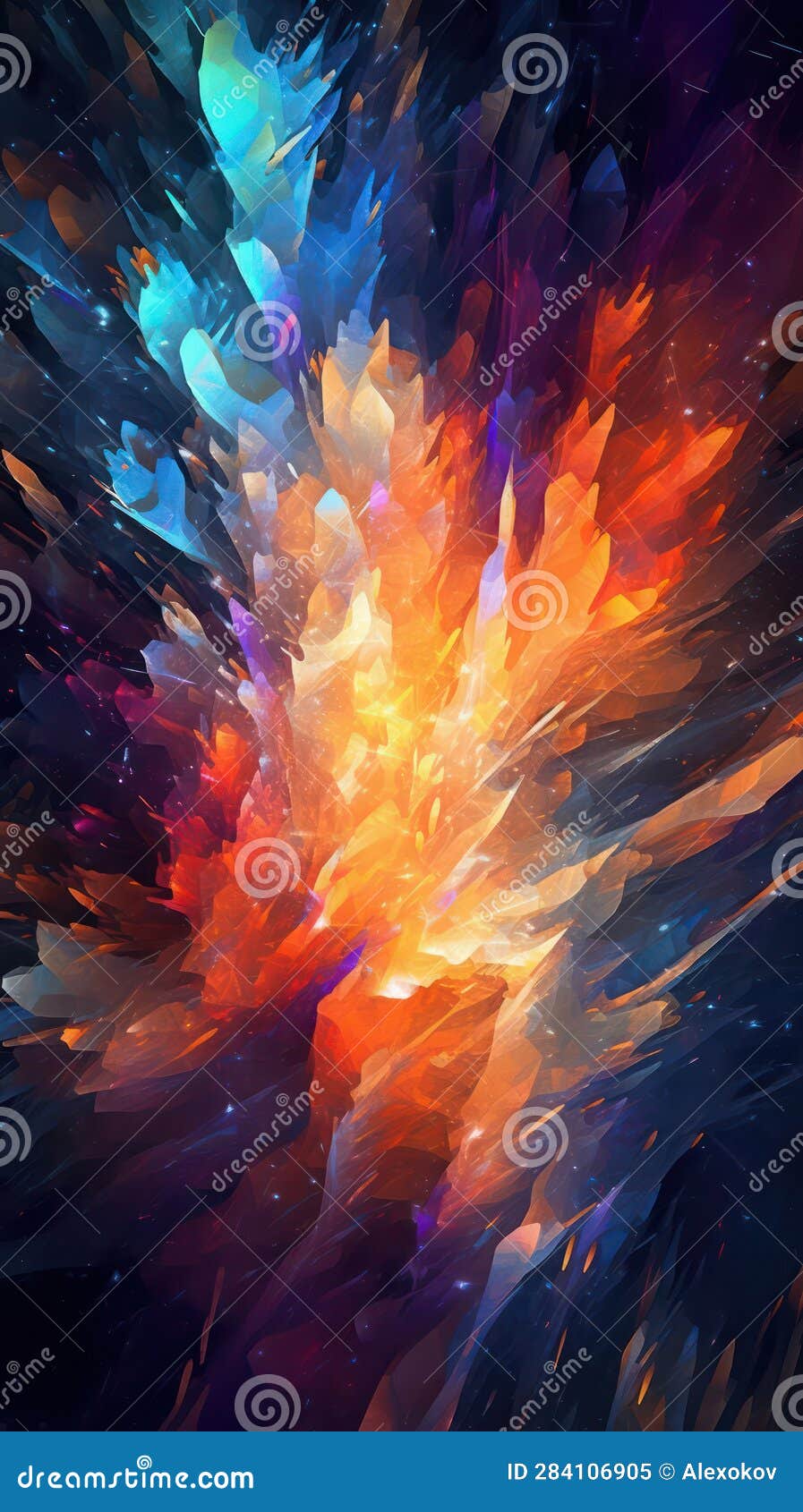 Exploring Space and Dimension with Abstract Floating Shapes. Stock ...