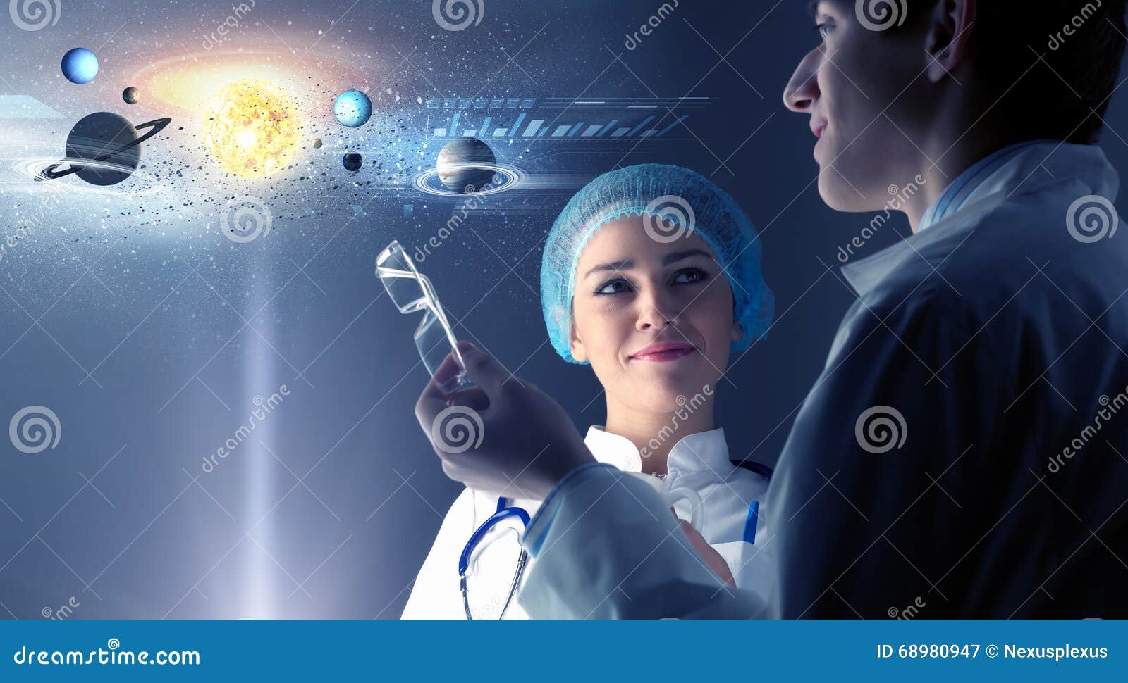 Exploring space planets stock image. Image of planet - 68980947