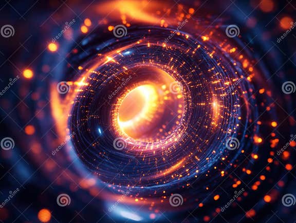 Exploring a Swirling, Luminous Vortex of Light and Energy Stock ...