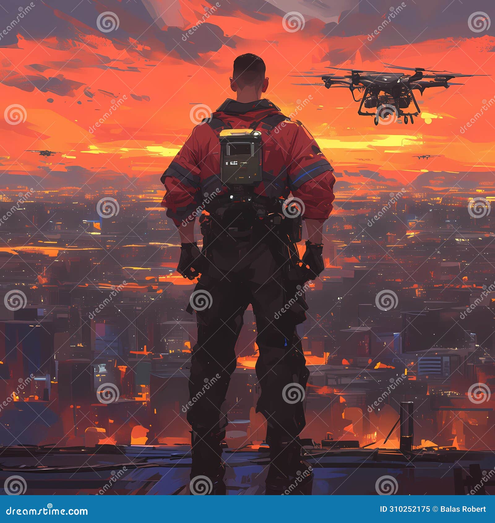 Exploring Tomorrow S Sky: Futuristic Gear and Cityscape Sunset ... Exploring Tomorrow S Sky: Futuristic Gear and Cityscape Sunset ...