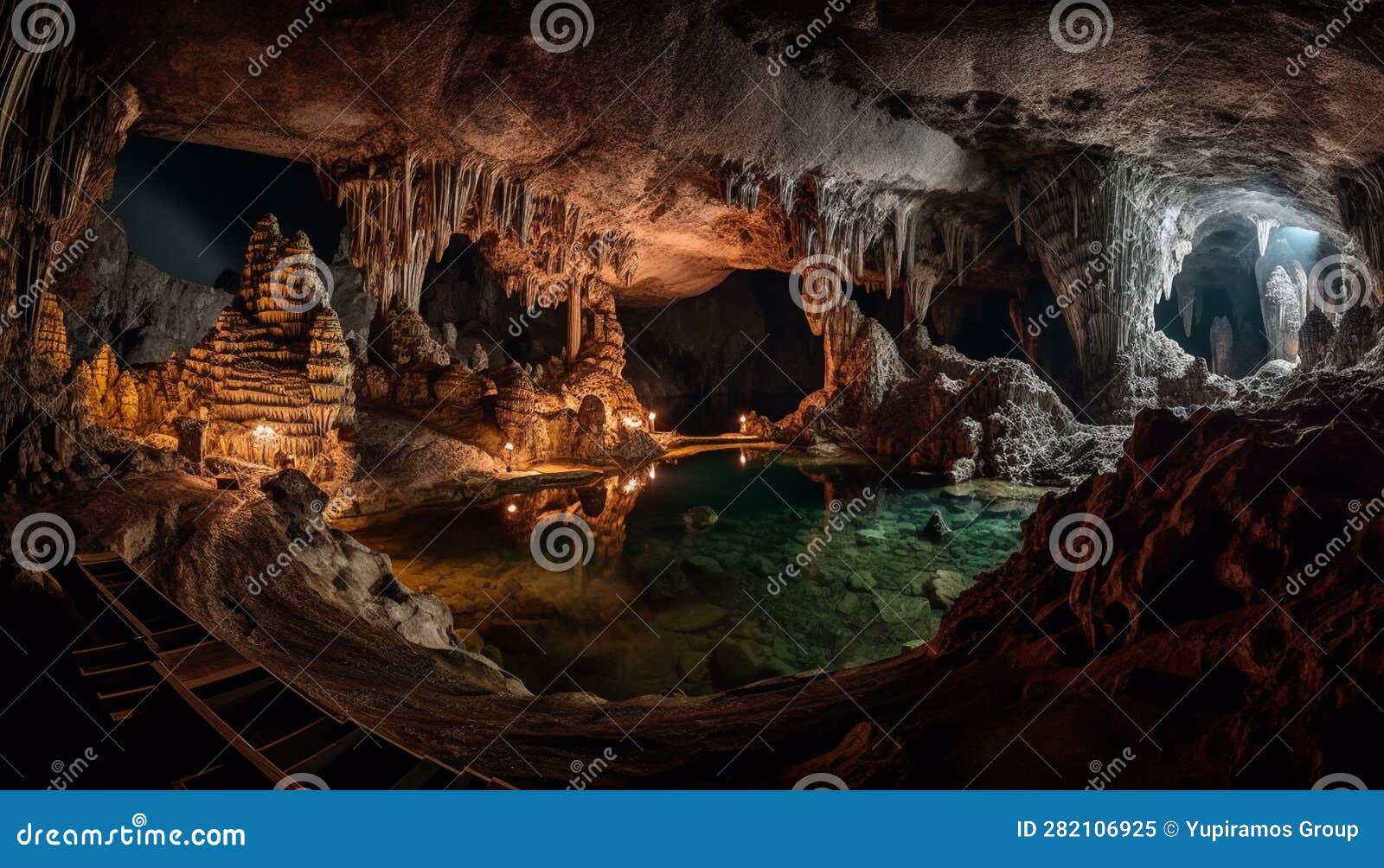 Exploring the Underground Grotto, Discovering Ancient Stalactites and ...