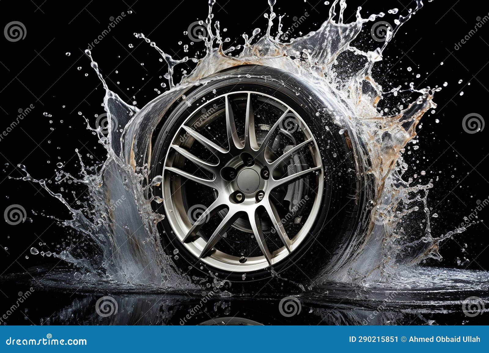 Exploring the Underside of a Car Wheel. Generative by Ai Stock Image ...