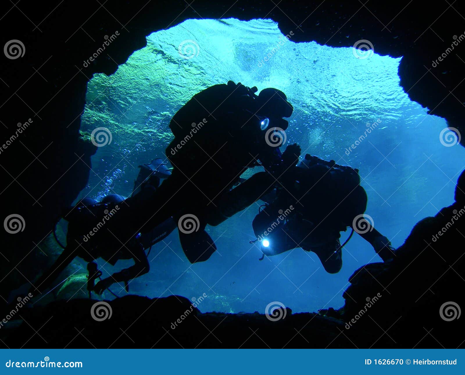 Exploring Underwater Caves - 3 Stock Photo - Image of river, exploring ...