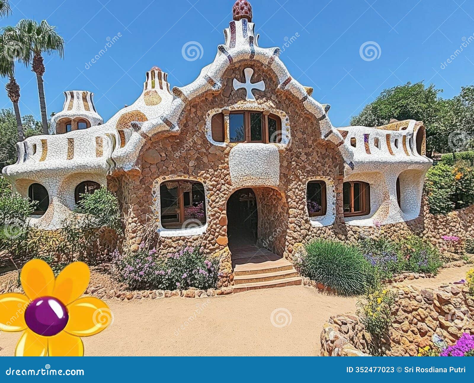 Exploring Unique Mosaic Architecture Design with Stone and Tile Facade ...