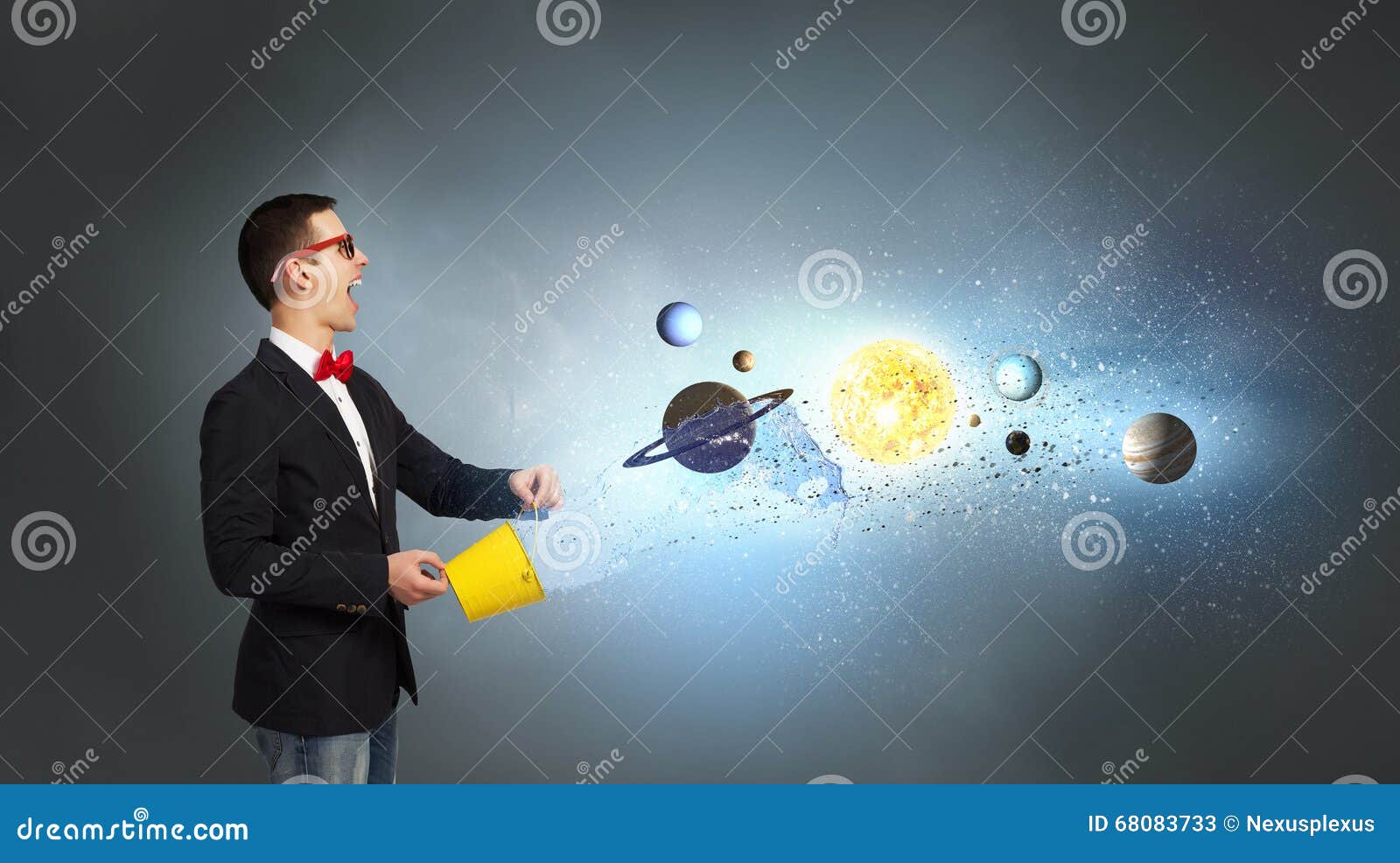 Exploring the universe stock image. Image of human, infinity - 68083733