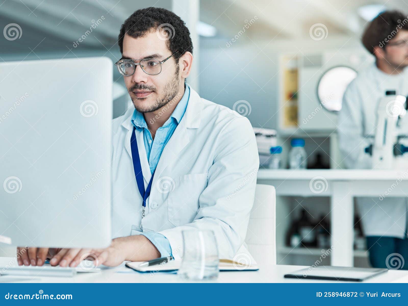 Exploring the Unknown through Science. a Young Scientist Working on a ...