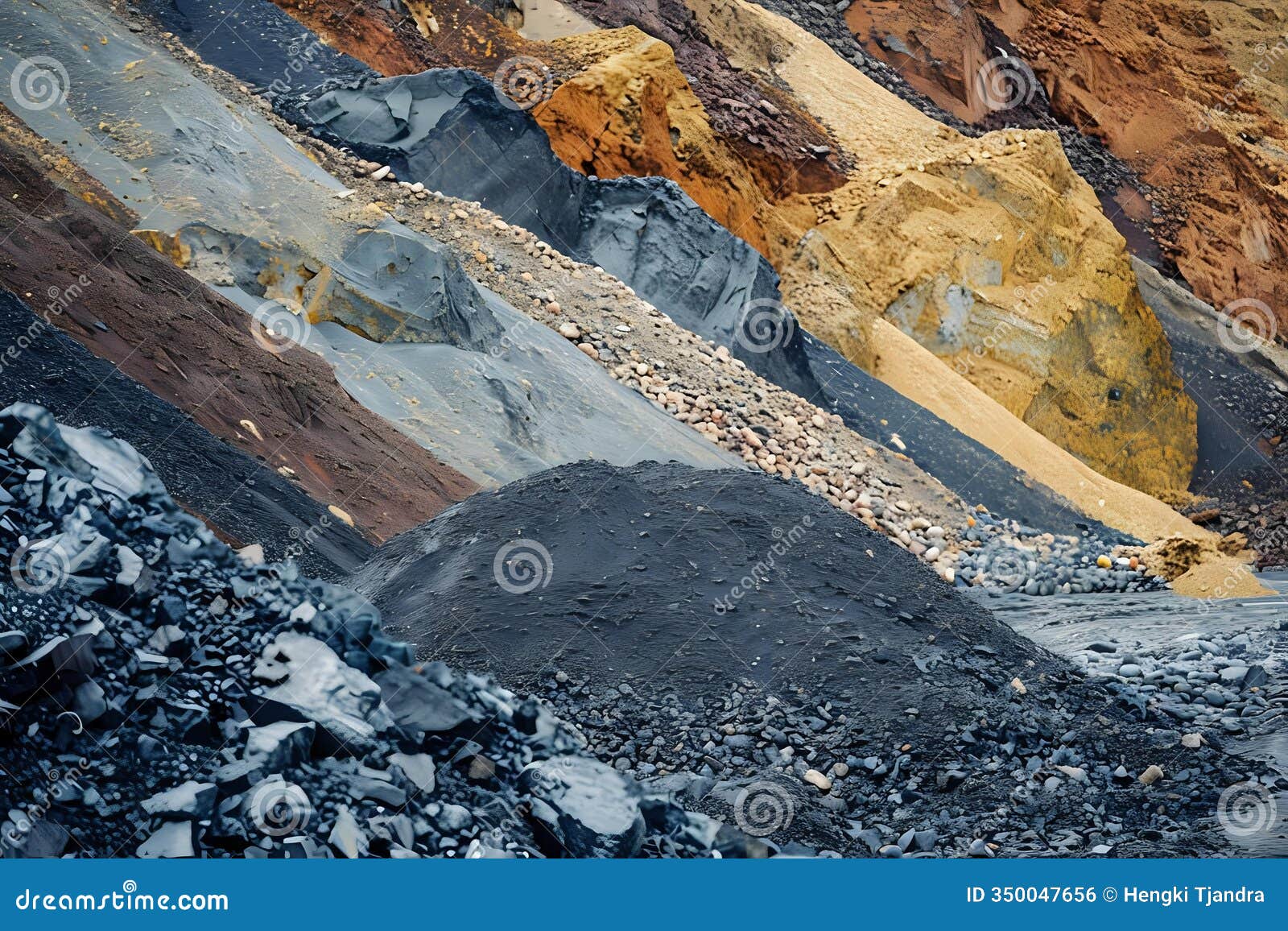 Exploring Varied Textures and Colors of Aggregate Materials in a Quarry ...