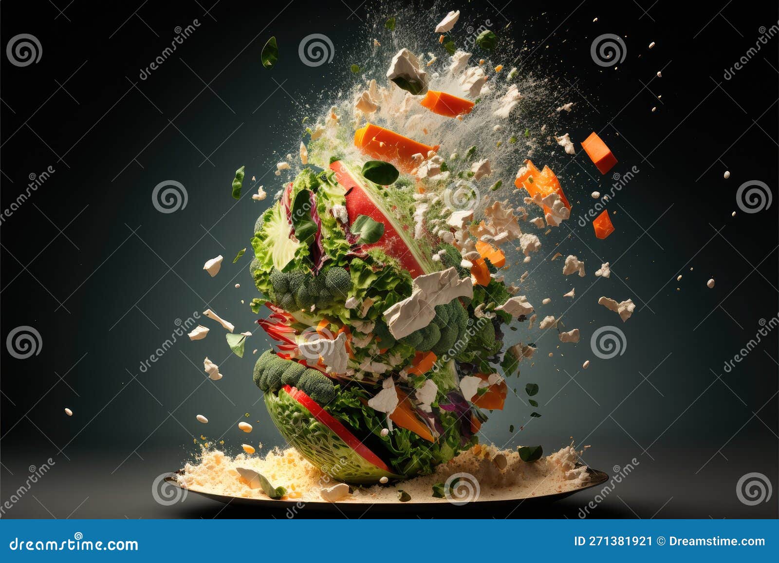 Exploring Various Ingredients of Fresh Spread Out of Container. Stock ...