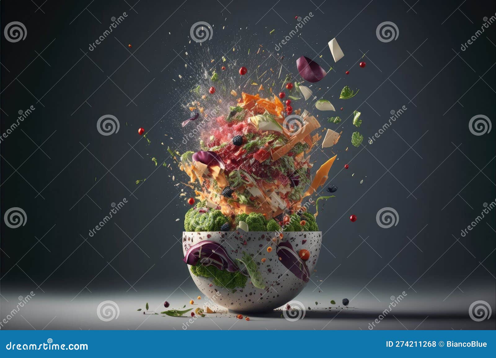 Exploring Various Ingredients of Fresh Spread Out of Container. Stock ...