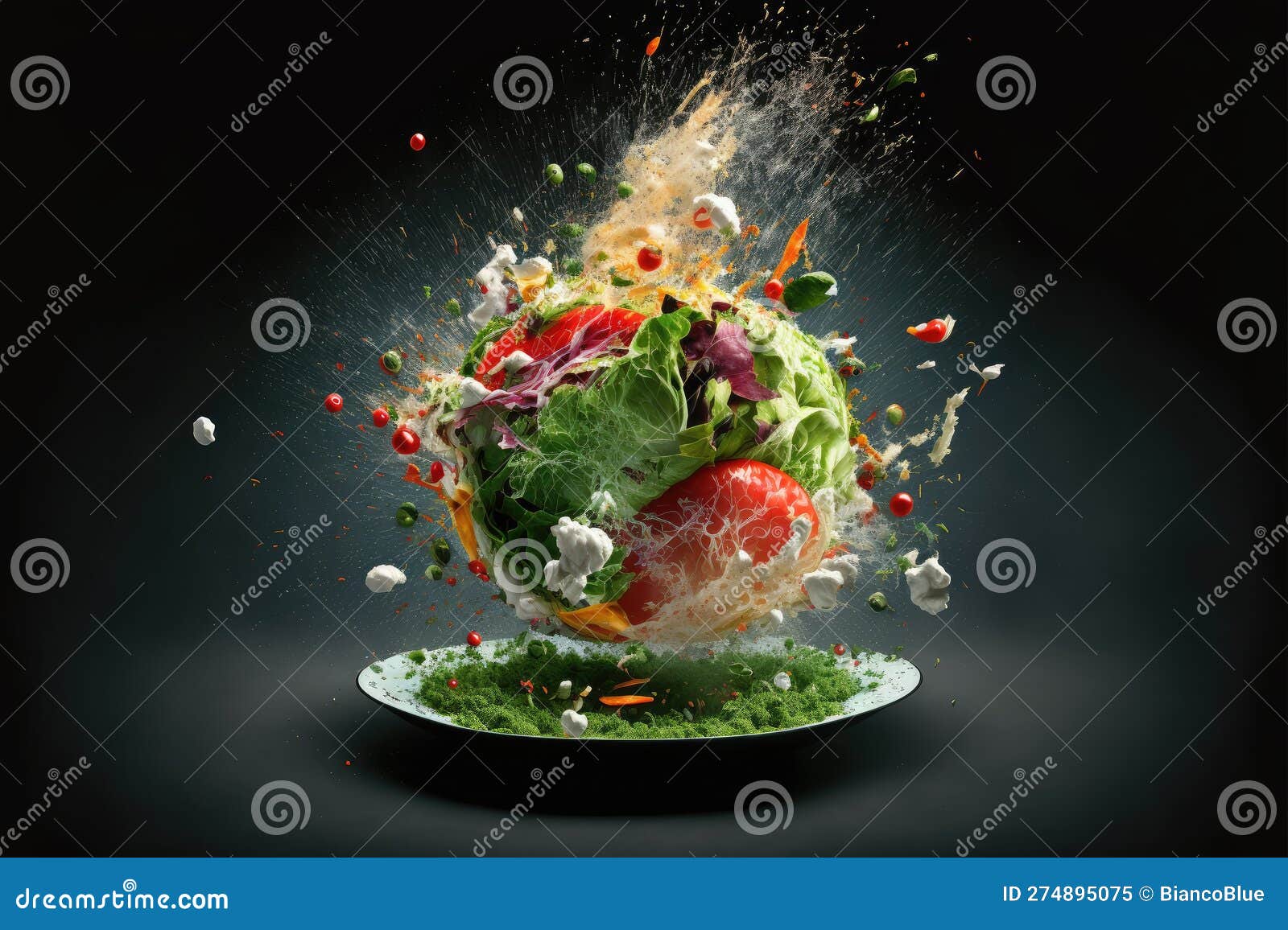 Exploring Various Ingredients of Fresh Spread Out of Container. Stock ...