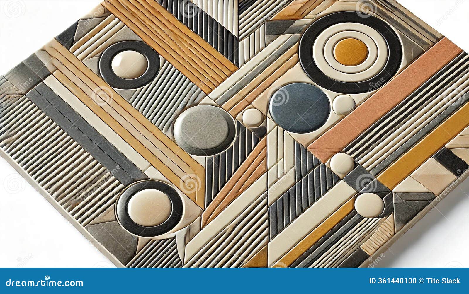 Exploring Vibrant Abstract Geometric Patterns on Ceramic Tiles with a ...
